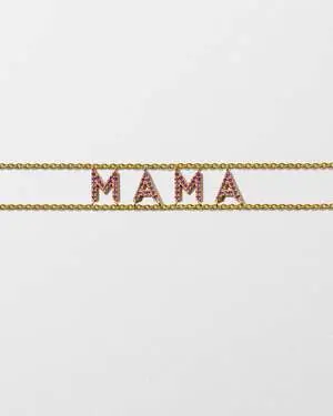 ROXANNE FIRST Pink Sapphire 'mama' Bracelet - Yellow Gold