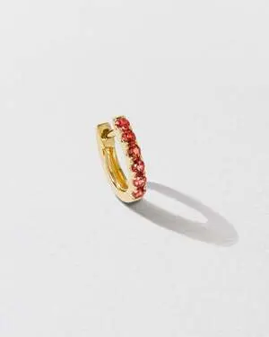 ROXANNE FIRST Orange Sapphire Huggie Earring - Yellow Gold