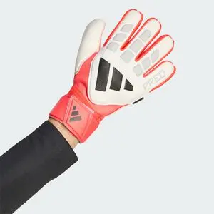 Adidas Predator Goalkeeper Match Fingersave Glove - White / Lucid Red / Black