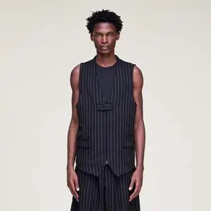 Adidas Y-3 Sport Uniform Pinstripe Tailored Vest
