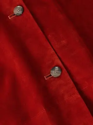 Loulou De Saison Paneled Suede Jacket - Red