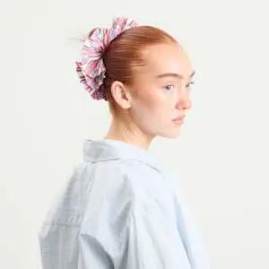 DAMSON MADDER Frill Edge Scrunchie - Pink