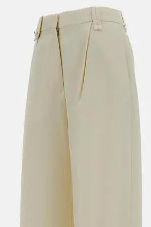 Simone Rocha Wide-leg Cropped Trousers - Beige