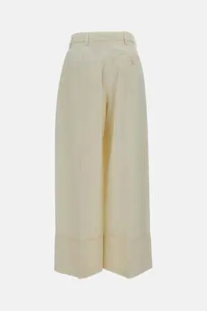 Simone Rocha Wide-leg Cropped Trousers - Beige