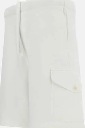 C.P. COMPANY Fleece Cargo Shorts - Bianco