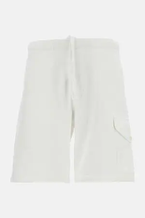 C.P. COMPANY Fleece Cargo Shorts - White