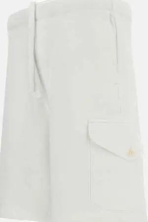 C.P. COMPANY Fleece Cargo Shorts - White