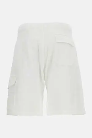 C.P. COMPANY Fleece Cargo Shorts - White