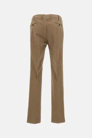 PT TORINO Slim Stretch Gabardine Trousers - Brown