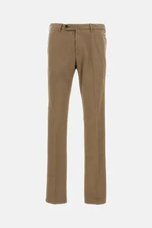 PT TORINO Slim Stretch Gabardine Trousers - Brown