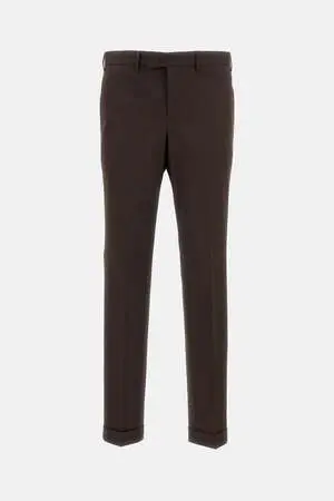 PT TORINO Master Stretch Finetwill Trousers - Brown