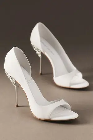 Jeffrey Campbell Alluria Peep-toe Pumps - White Silver