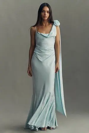 Bhldn Scarf Maxi Slip Dress