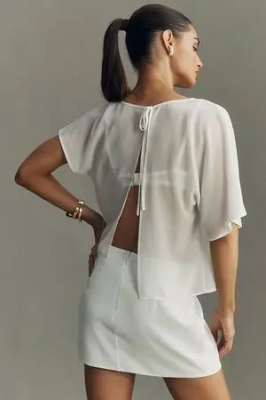MARE MARE Sheer Open-back Top