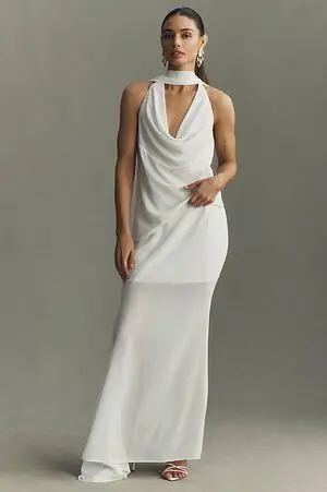 MARE MARE Cowl-neck Halter Tank Top