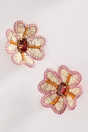 Mercedes Salazar Flora Clip-on Earrings - Pink/orange