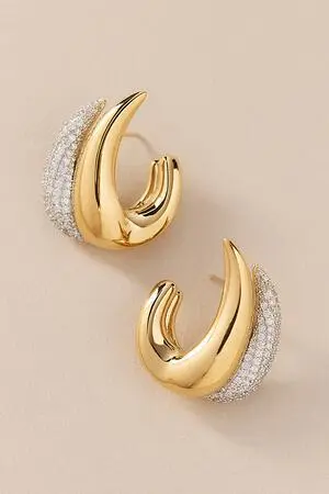 Nadri Bubble Hoop Earrings - Gold