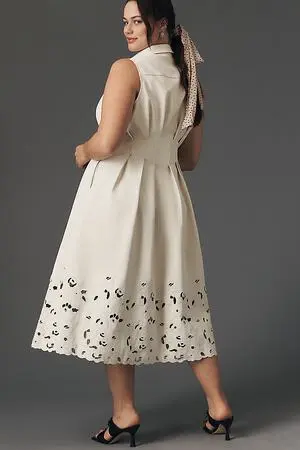 EN SAISON Alitzel Sleeveless Eyelet Midi Dress