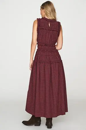 RAISONNEL Sleeveless Smocked Maxi Dress