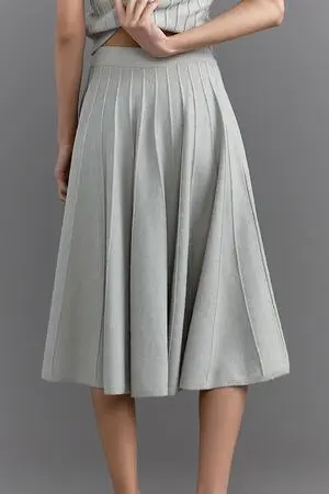 Maeve Pleated Sweater Midi Skirt