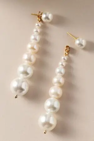 Shashi Pearl Drop Earrings - White