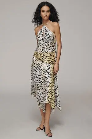 Anthropologie Animal Print Slip Dress