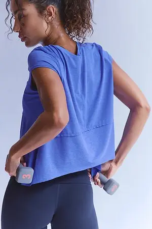 Free People Tempo Uv Protection Short Sleeve Tee - Pulse
