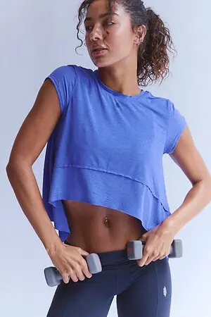 Free People Tempo Uv Protection Short Sleeve Tee - Pulse
