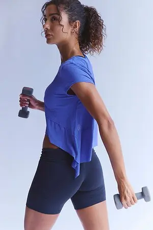 Free People Tempo Uv Protection Short Sleeve Tee - Pulse