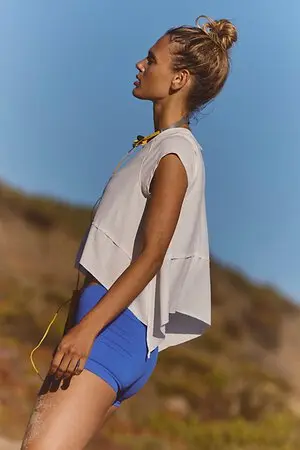 Free People Tempo Uv Protection Short Sleeve Tee - White