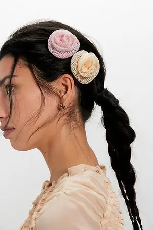 Free People Cece Barrettes Set - Blush