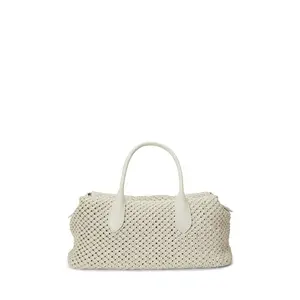 Ralph Lauren Bellport Woven Leather Satchel