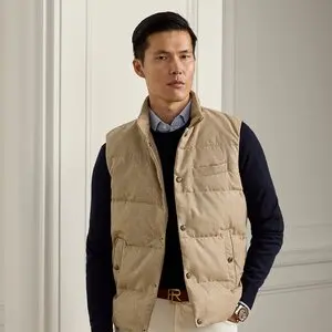 Ralph Lauren Whitwell Plaid Wool Down Vest