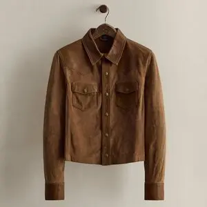 Ralph Lauren Suede Leather Trucker Jacket C. 1995