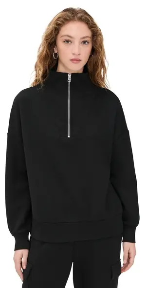 Varley Hawley Half-zip Sweatshirt - Black
