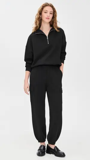 Varley Hawley Half-zip Sweatshirt - Black