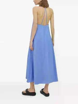 SAMSOE SAMSOE V-neck Halterneck Midi Dress