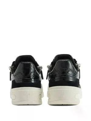 GIUSEPPE ZANOTTI Crocodile Print Trainers - Black