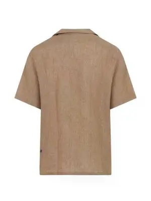 Brioni Short-sleeve Linen Shirt - Neutrals