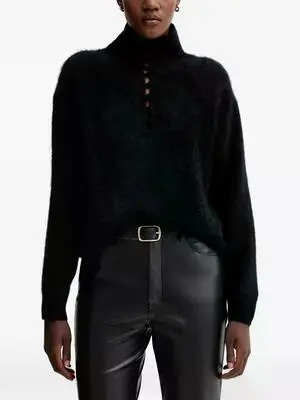 Rag & Bone Jada Buttoned Turtleneck Sweater