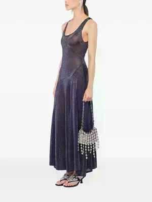 Rabanne Flared Hotfix Knit Dress