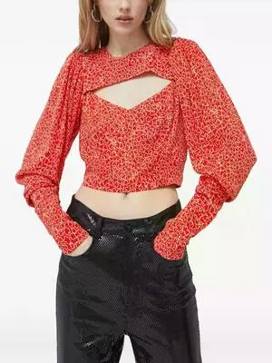 ROTATE BY BIRGER CHRISTENSEN Long-sleeved Cropped Top