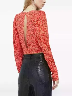 ROTATE BY BIRGER CHRISTENSEN Long-sleeved Cropped Top