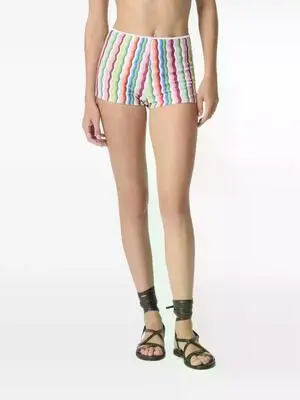 Missoni Striped Mini Shorts Pink