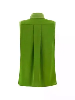 Elisabetta Franchi Sleeveless Draped Top - Green