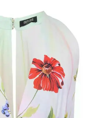 Roberto Cavalli Floral-print Halterneck Dress - Pink