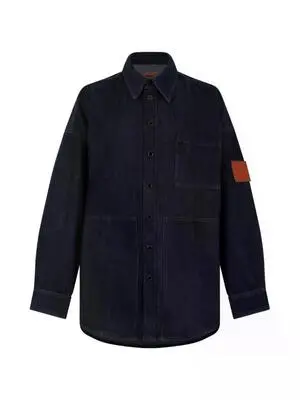Missoni Logo-patch Chest-pocket Shirt - Blue