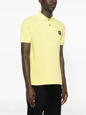 Stone Island Ribbed Trim Polo Shirt