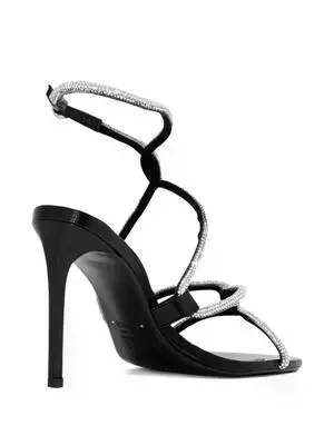 Schutz 100mm Crystal-embellished Heeled Sandals - Black