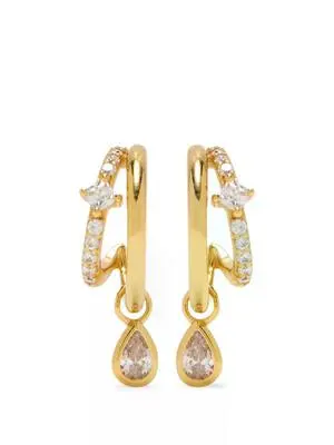 ASTRID & MIYU Crystal-embellished Drop Earrings - Gold
